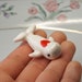 Heart Beluga Whale Figurine - Handmade Polymer Clay Figurine/decoration ...