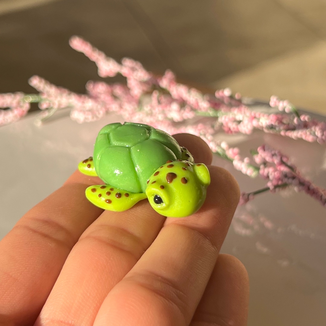Sea Turtle Figurine- Handmade Polymer Clay Figurine - Etsy
