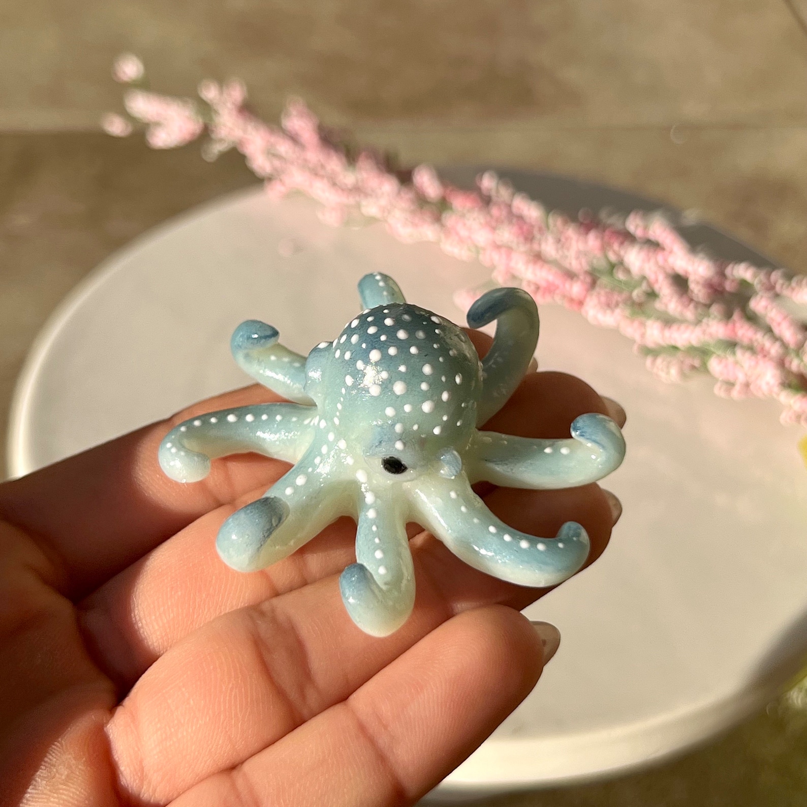 Octopus Figurine Handmade Polymer Clay Figurine - Etsy