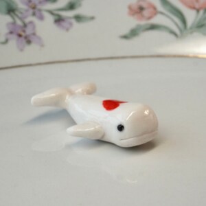 Heart Beluga Whale Figurine - Handmade Polymer Clay Figurine/decoration ...