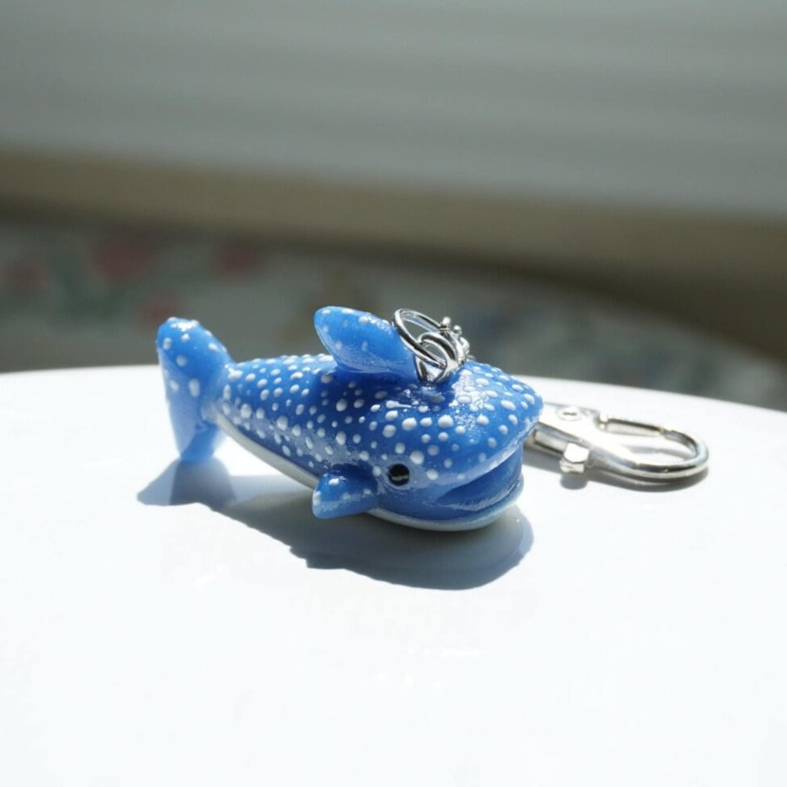 Whale Shark Keychain- Handmade Polymer Clay Keychain - Etsy