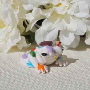 Artist Frog - Handmade Polymer Clay Figurine/decoration- Cute Frog ...