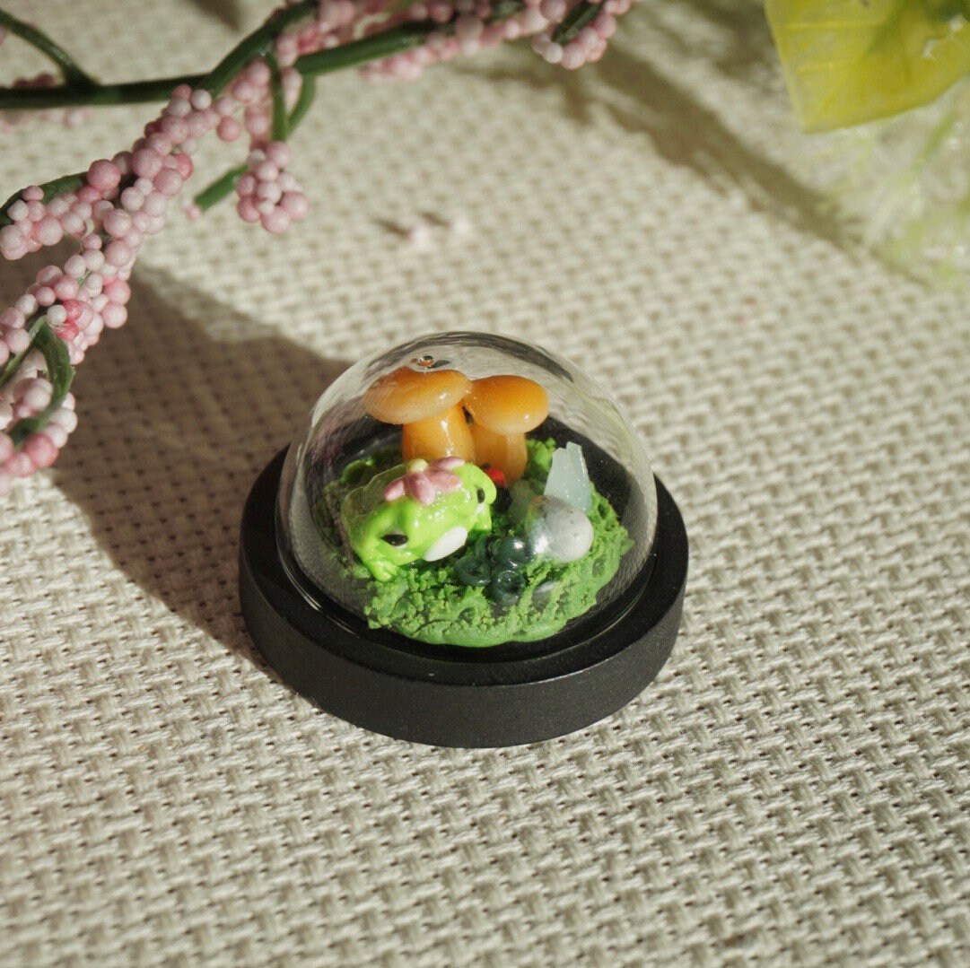 Tiny Frog Terrarium Handmade Polymer Clay - Etsy
