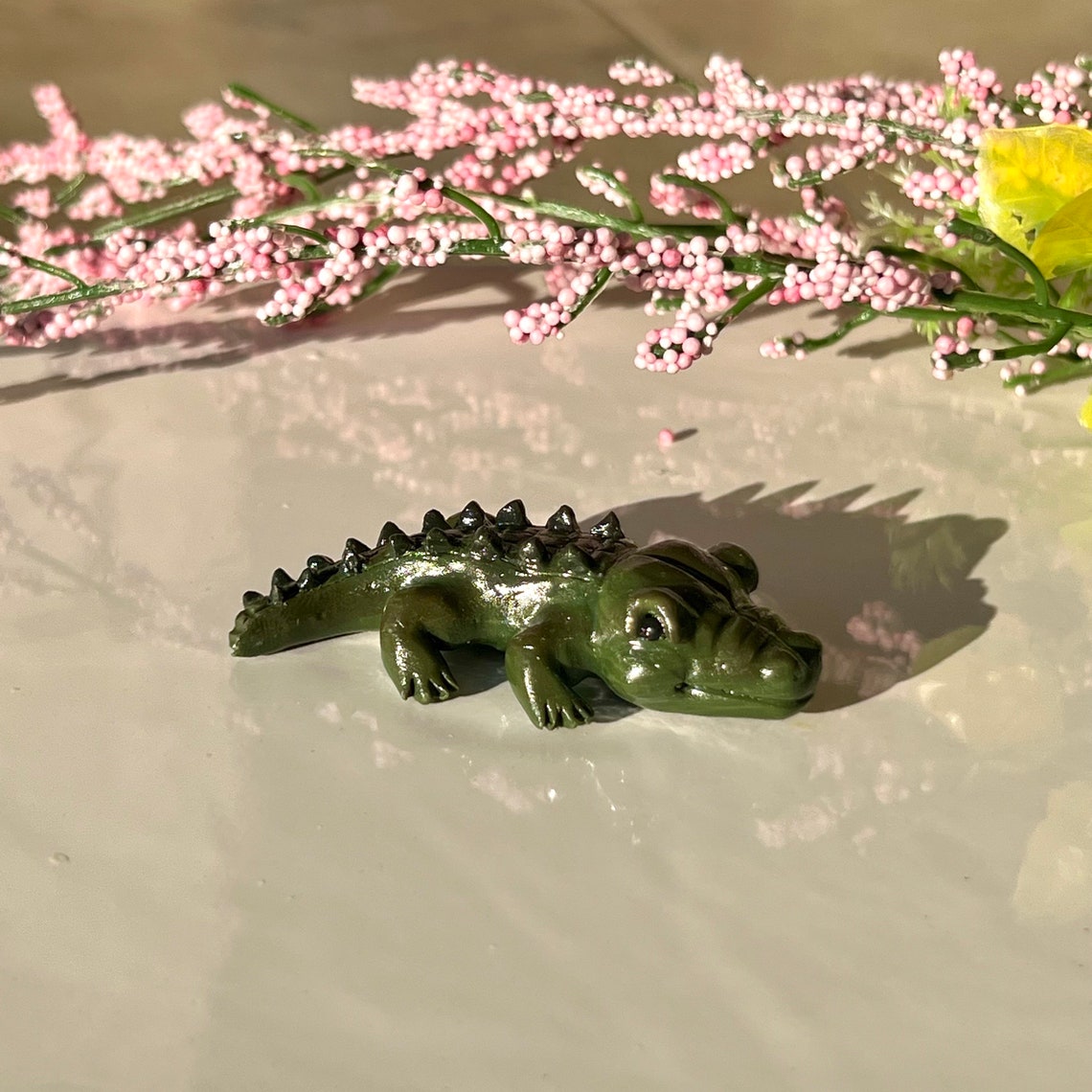 Crocodile Figurine- Handmade Polymer Clay Figurine - Etsy