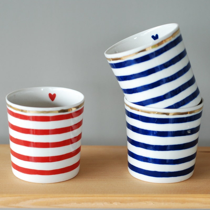 Striped Mugs - Etsy