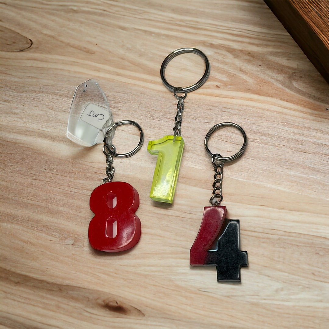 Number Keychains - Etsy