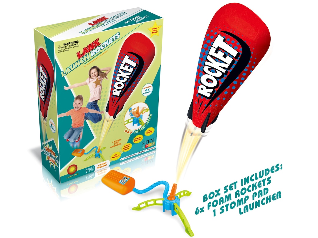 Stomp Rockets Educational and Learning Toy, STEM, Outdoor Fun, Birthday ...