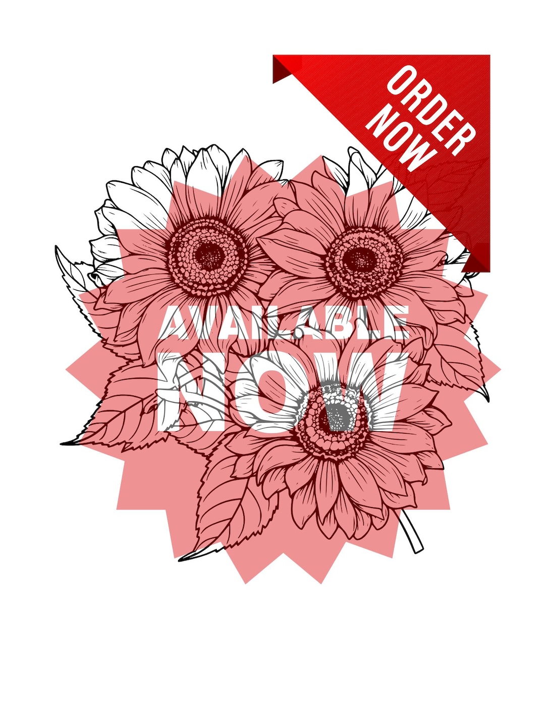 Printable Floral Coloring Pages | 3-page Flower Arrangement Digital ...