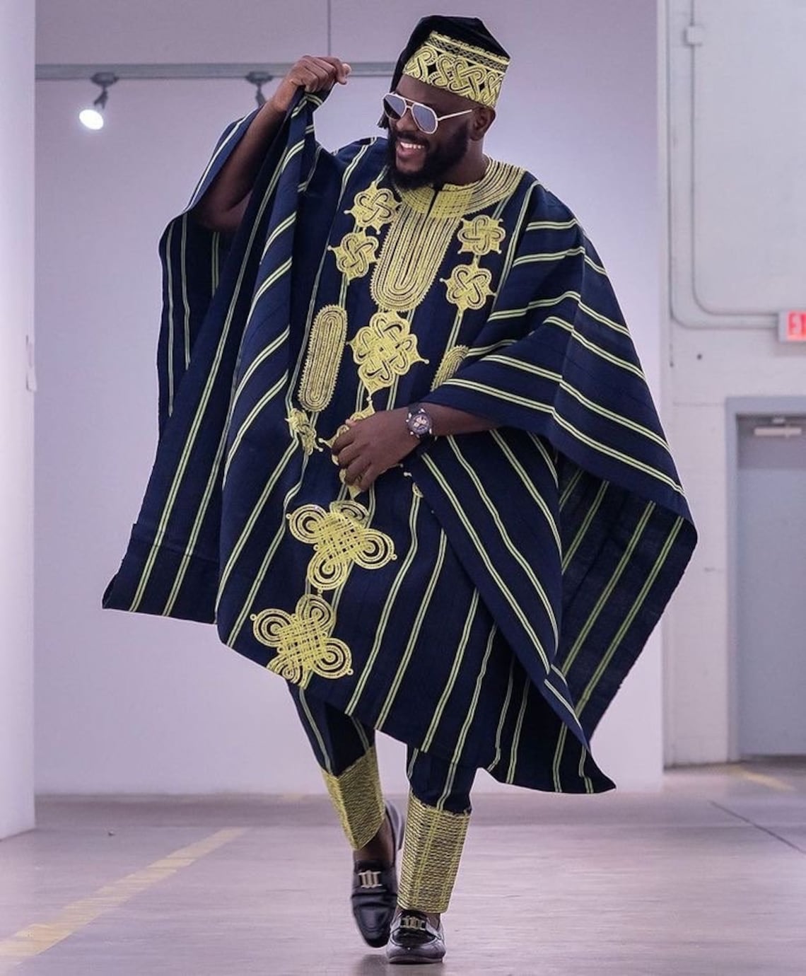 Aso Oke, Agbada, African Men Clothing, African Wedding Suit, African ...