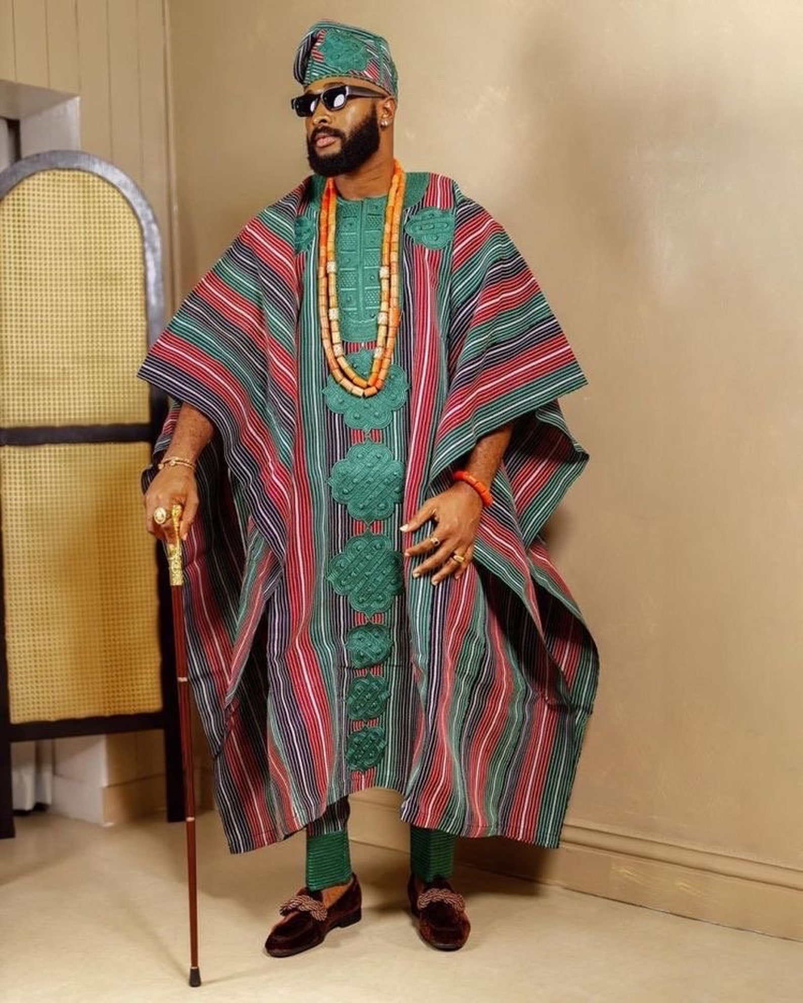 Aso Oke Agbada African Men Clothing African Wedding Suit - Etsy