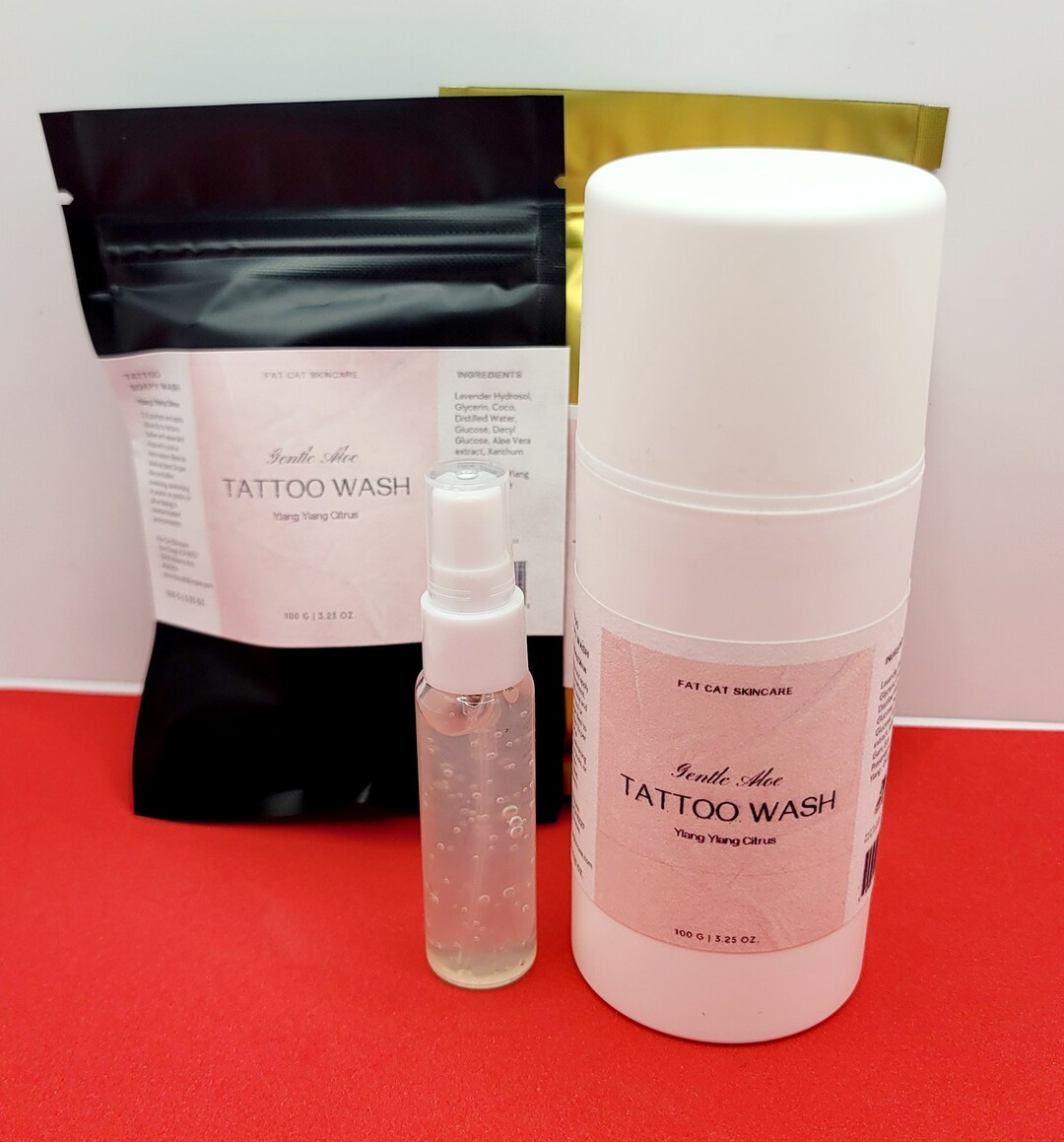 Gentle Aloe Tattoo Soapy Wash No Burn Tattoo Cleanse for New Tattoos ...