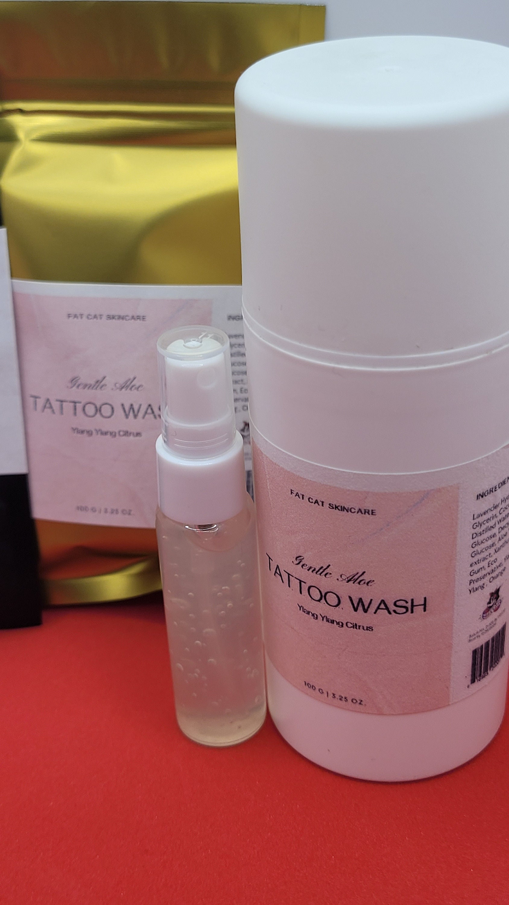 Gentle Aloe Tattoo Soapy Wash No Burn Tattoo Cleanse for New Tattoos ...