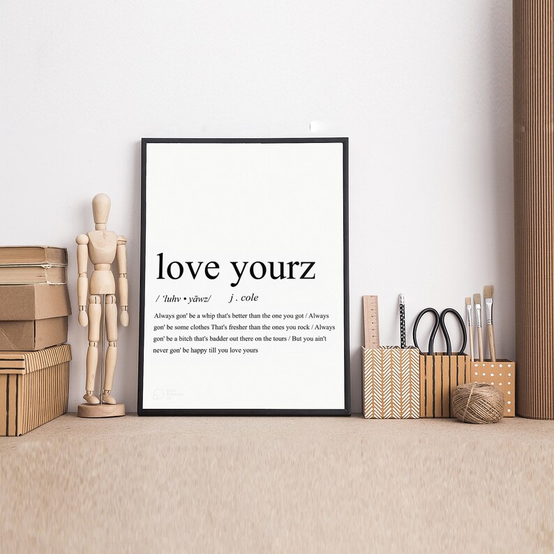 Love Yourz Lyrics Wall Art Minimalist Decor Nursery Sign Poster Etsy Love Yourz Lyrics Wall Art Minimalist Decor Nursery Sign Poster Etsy