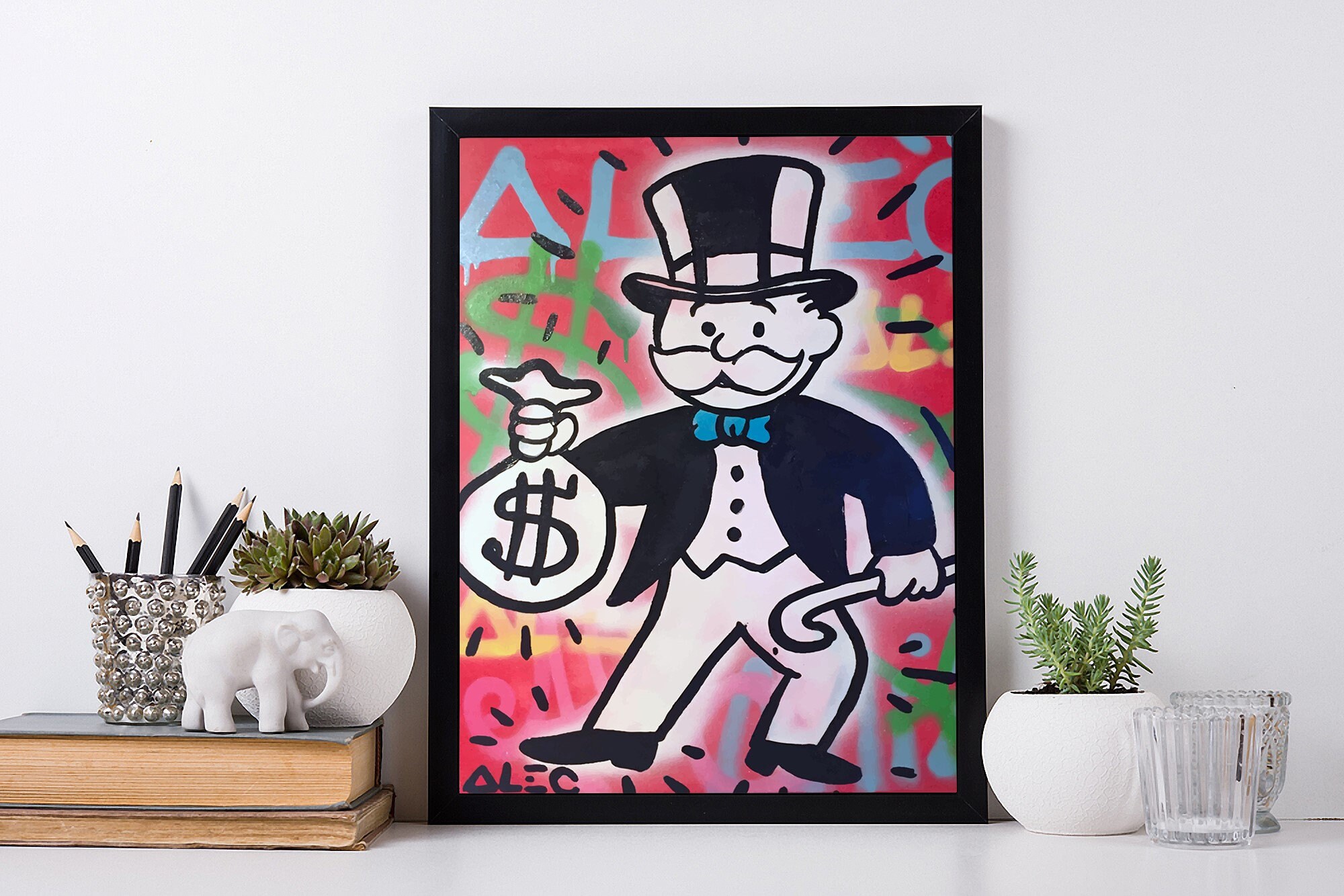 Famous Illustration Art Print. Fashionable Monopoly Style Wall | Etsy