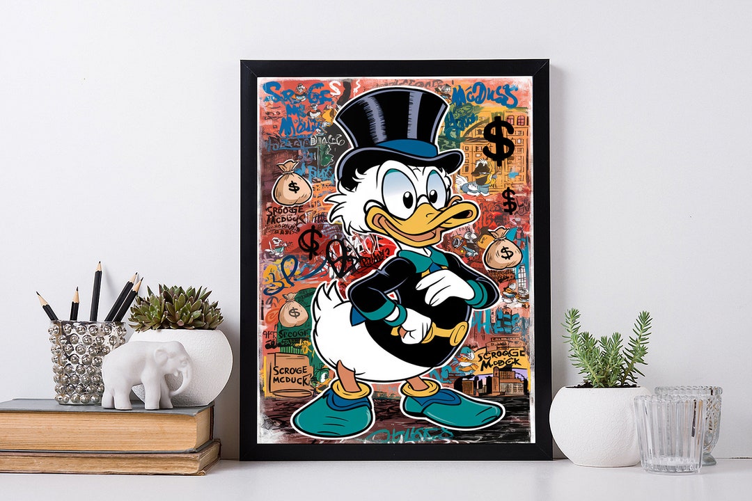 Illustration Poster. Famous Dollar Living Room Decor. Painting Wall Art ...
