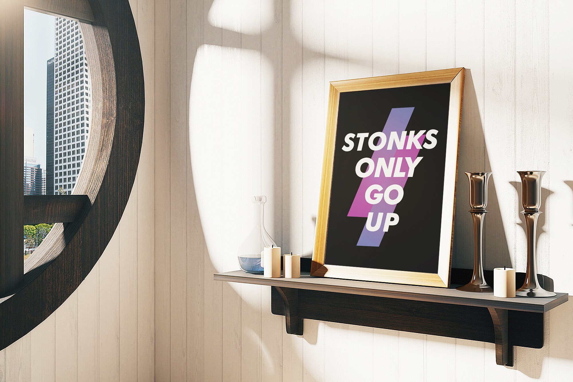 Stocks Only Go up Quote Poster. Stock Market Wall Art. - Etsy UK