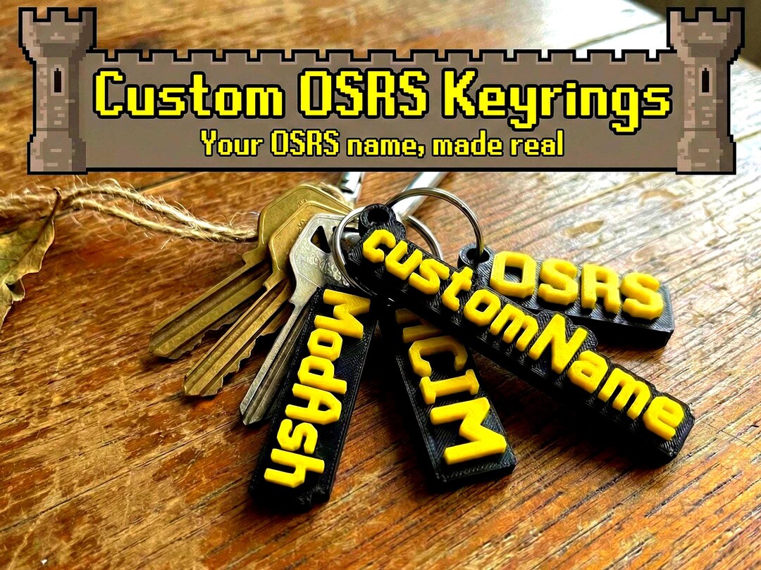 Custom Old School Runescape Username Keyring | OSRS Name Keychain ...