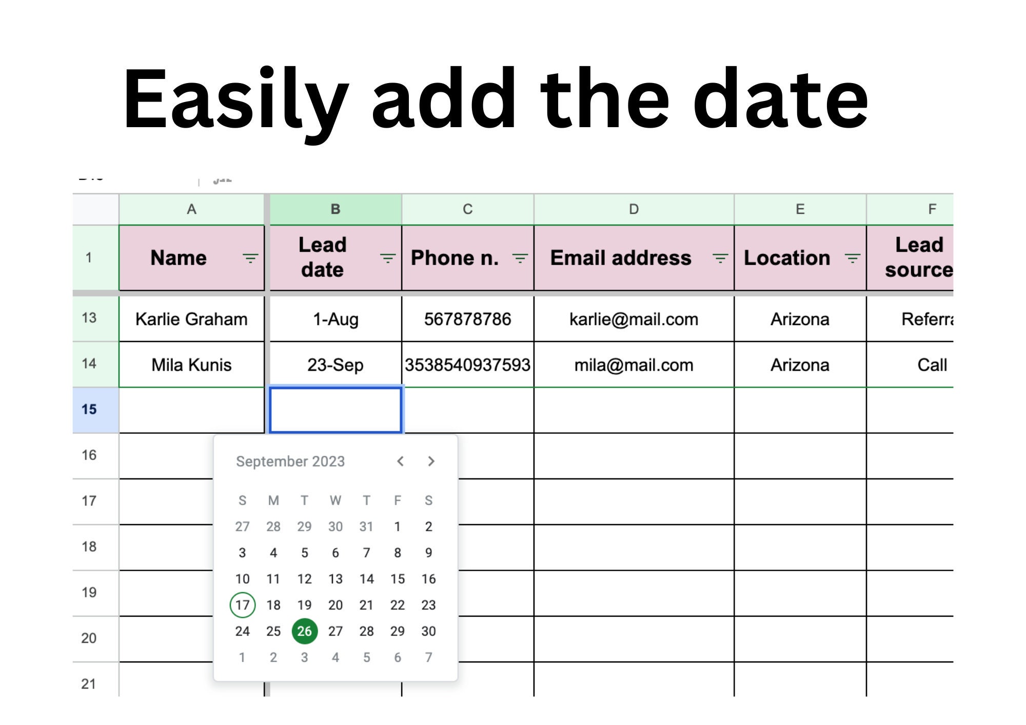 Leads Tracking Template, Google Sheets - Etsy