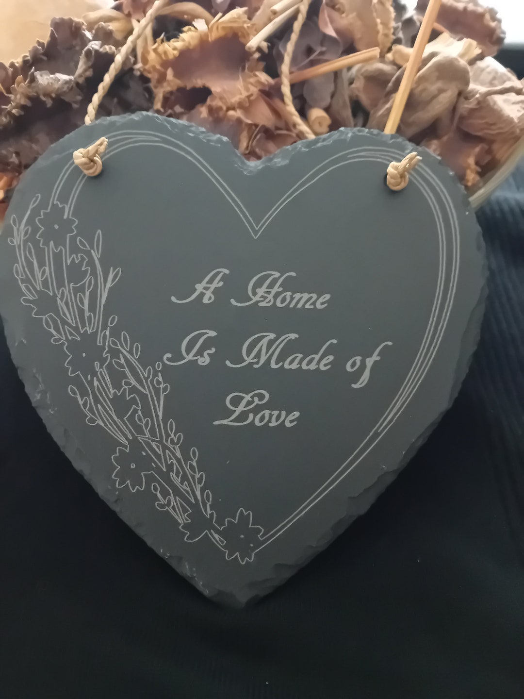 Slate Heart Hanging Sign - Etsy