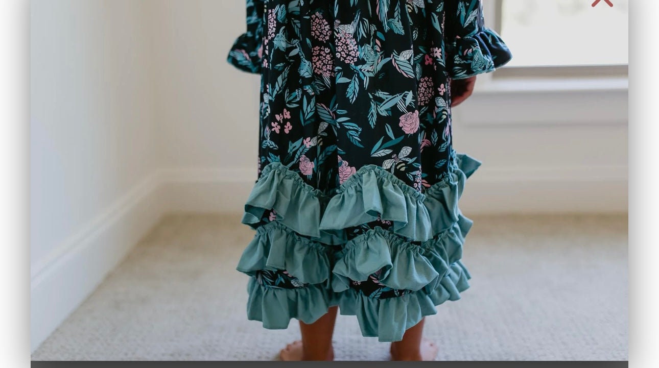 Girl's Maxi Dress Girls Long Dress Long Modest Girls Ruffled Dress ...