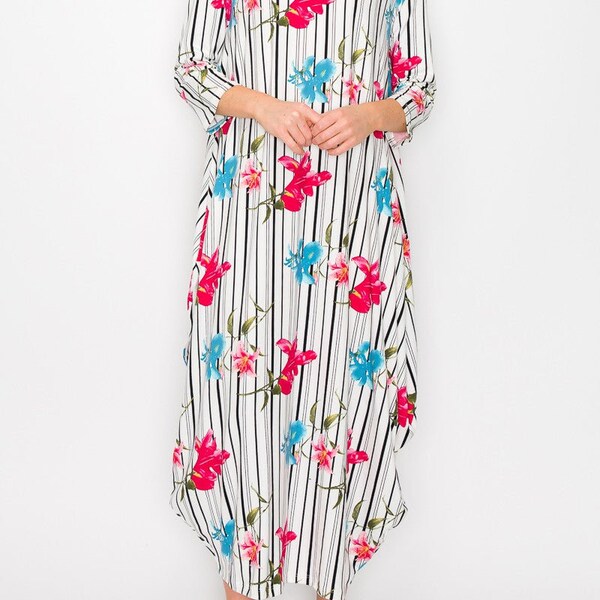 Striped Maxi Dress - Etsy