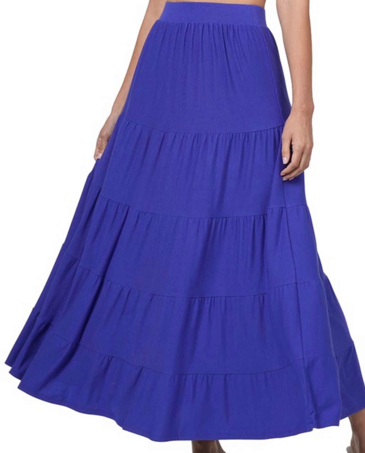 Jayda Burgundy Long Skirt Long Tiered Modest Skirt Bohemian Skirt Maxi