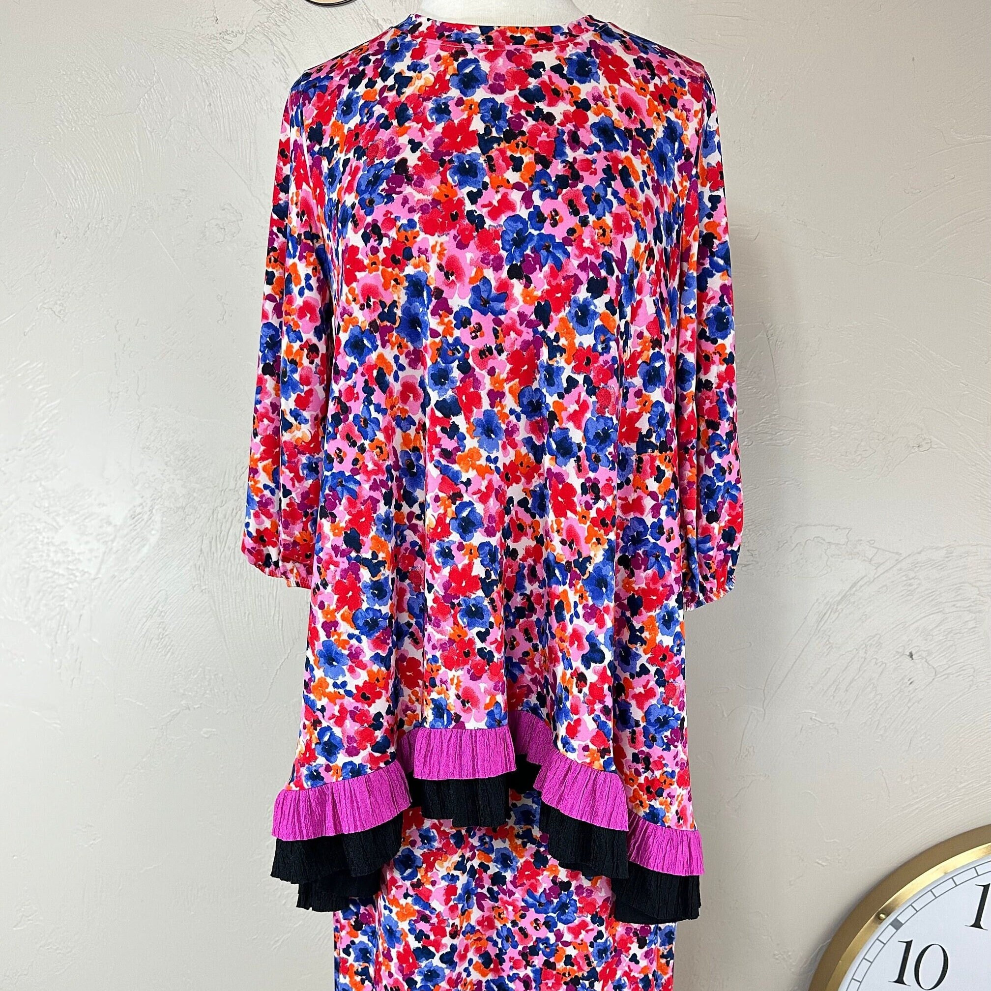 Women's Tunic Hi Low Modest Women's High Low Ruffled Liza Lou's Jasmine ...