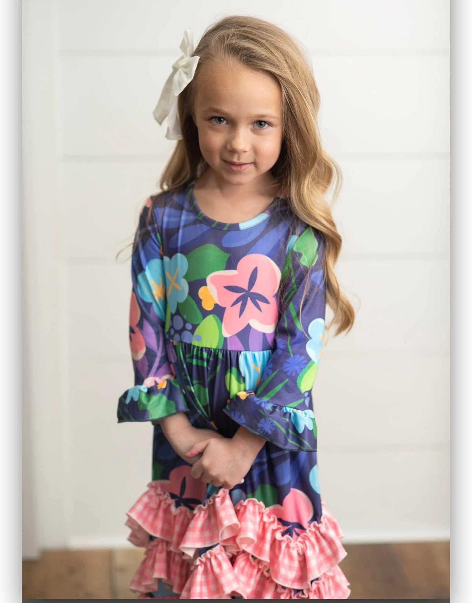 Girl's Maxi Dress Girls Long Dress Long Modest Girls Ruffled Dress - Etsy