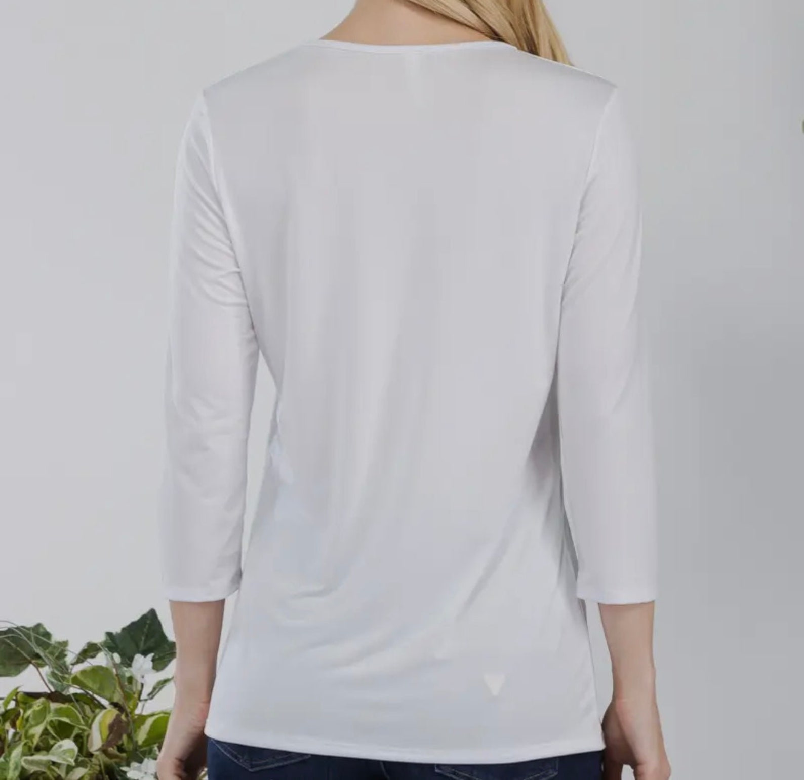 Women's Modest White Layering Top 3/4 Sleeves White Blouse Top - Etsy