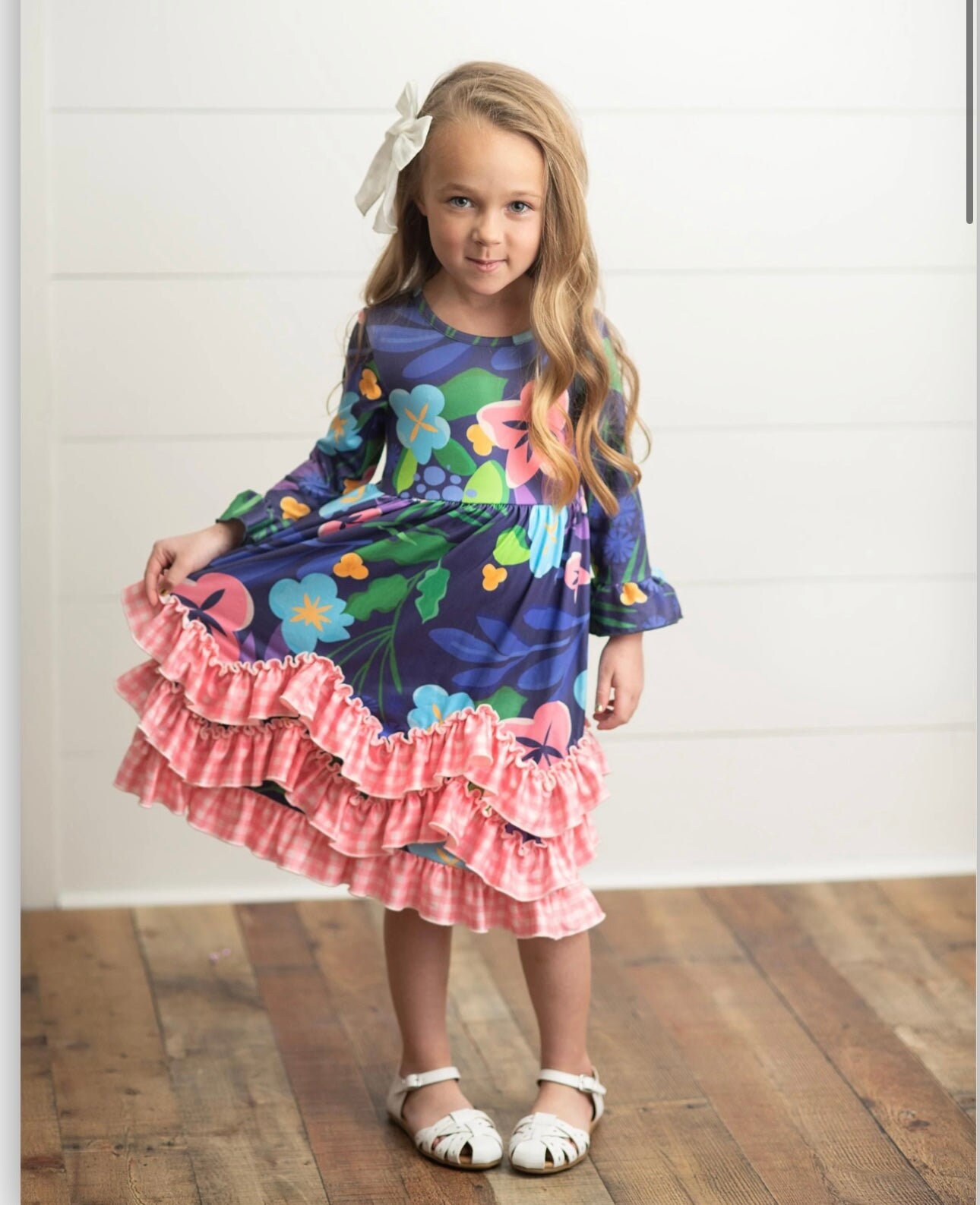 Girl's Maxi Dress Girls Long Dress Long Modest Girls Ruffled Dress ...