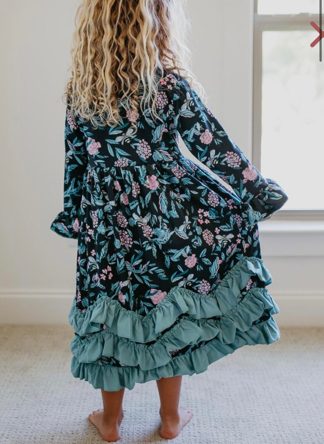 Girl's Maxi Dress Girls Long Dress Long Modest Girls Ruffled Dress ...