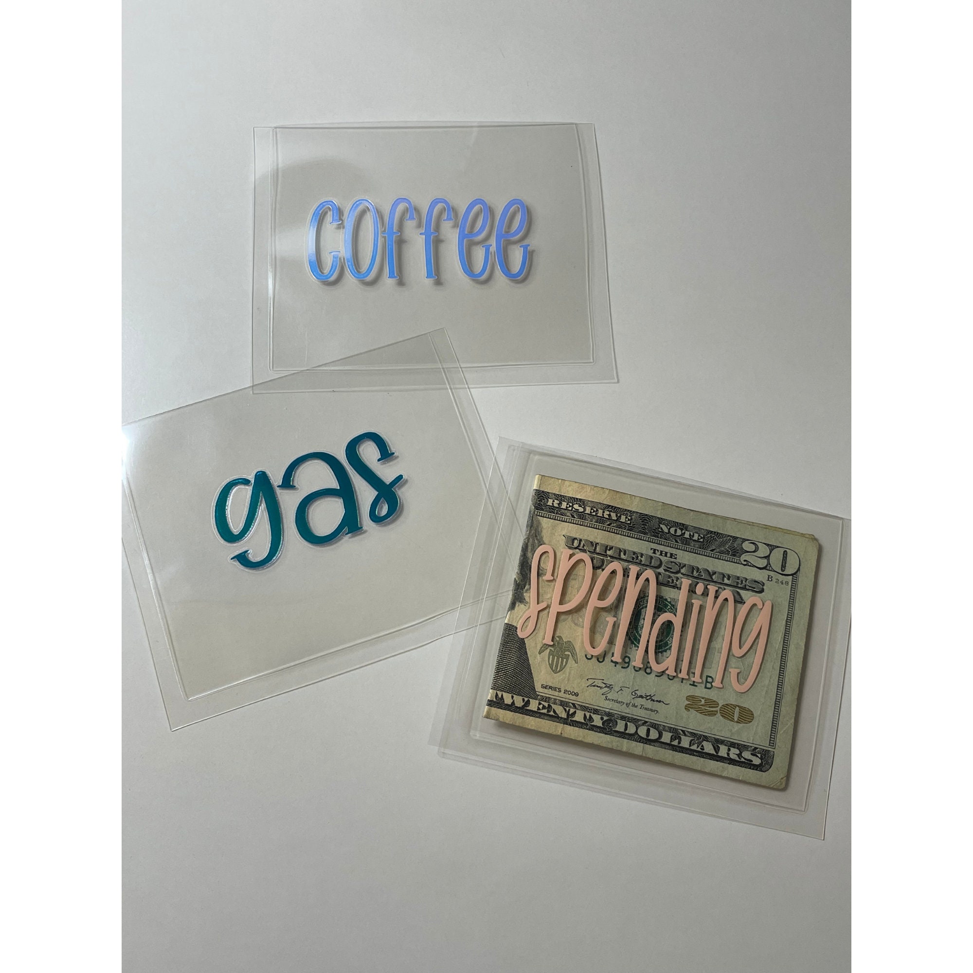 Mini Laminated Clear Cash Envelopes Labeled Vinyl Categories - Etsy
