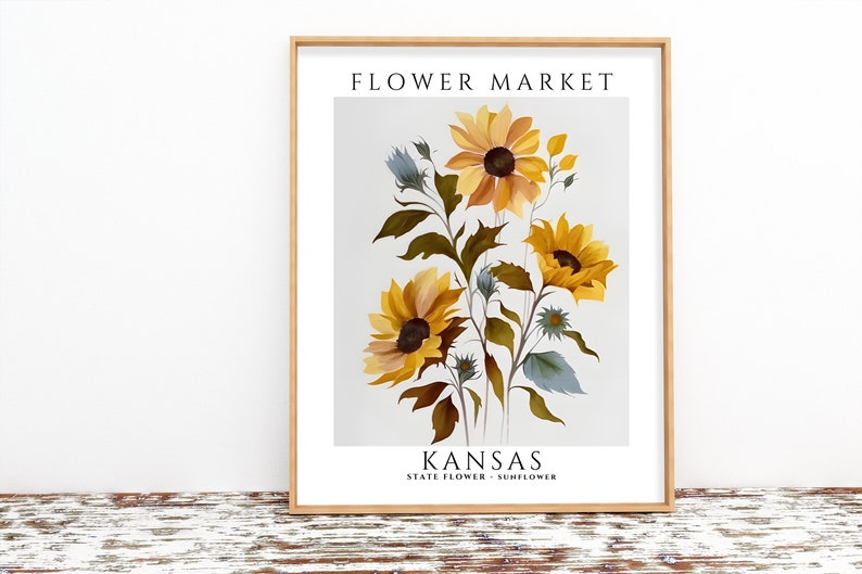 Kansas State Flower Print Kansas Flower Market Print - Etsy