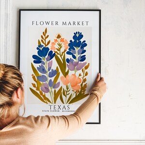 Texas State Flower Print Texas Flower Market Print - Etsy