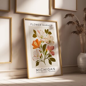 Michigan State Flower Print, Michigan Flower Market Art Print, Apple ...
