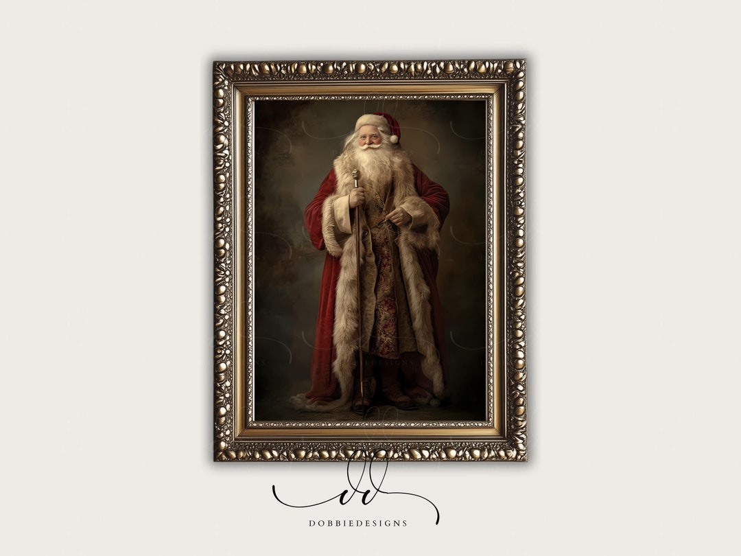 Vintage Santa Claus Art Print Vintage Christmas Printable Wall Art ...