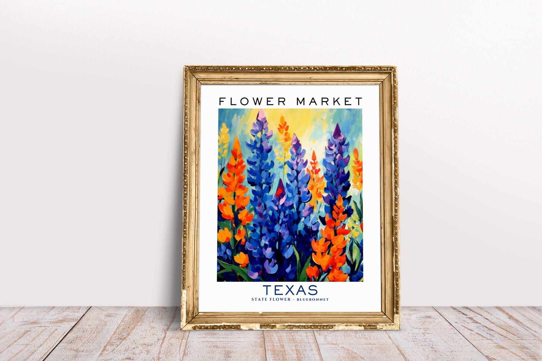 Texas State Flower Print Texas Flower Market Print - Etsy