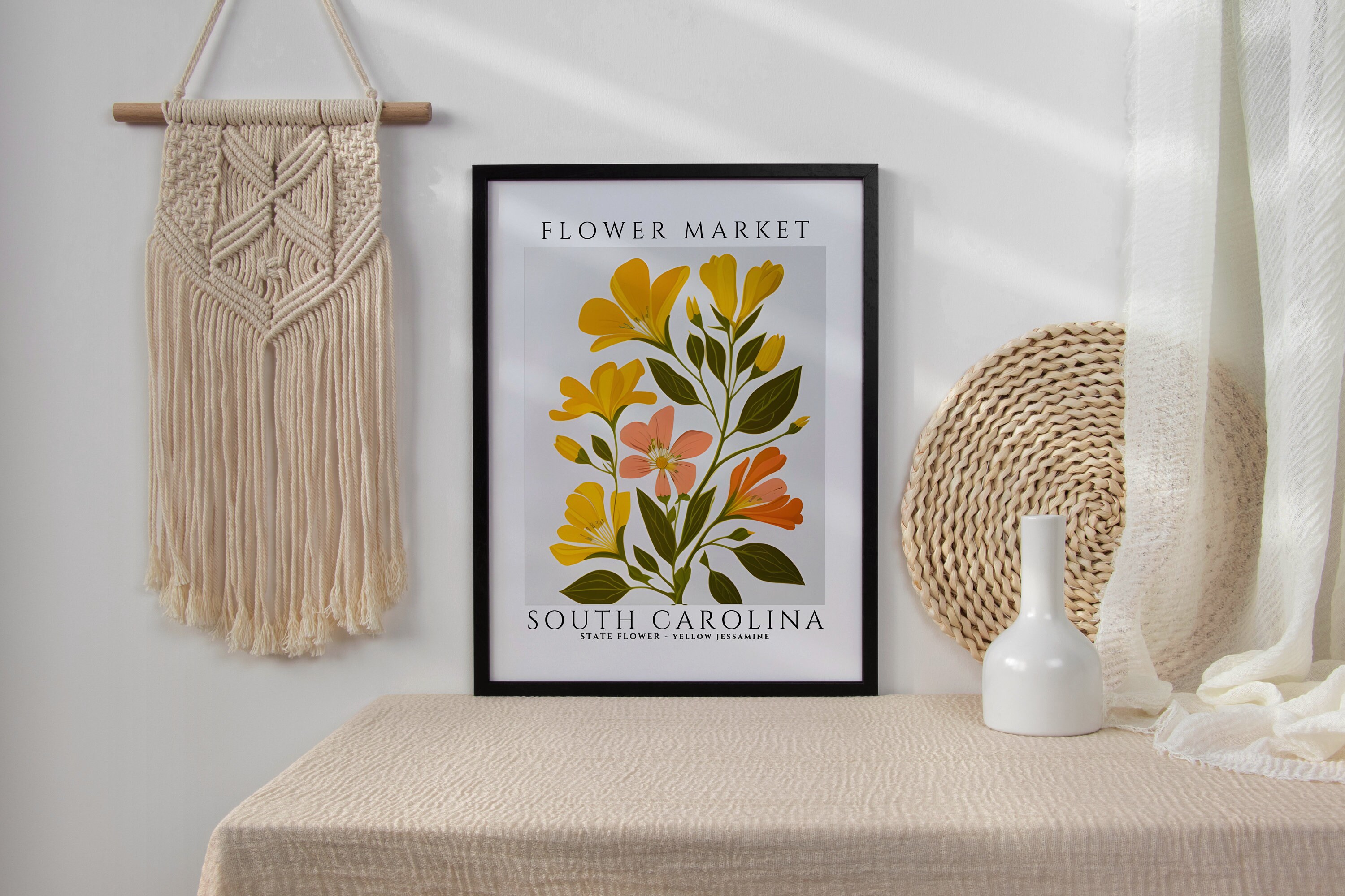 South Carolina State Flower Print South Carolina Flower - Etsy