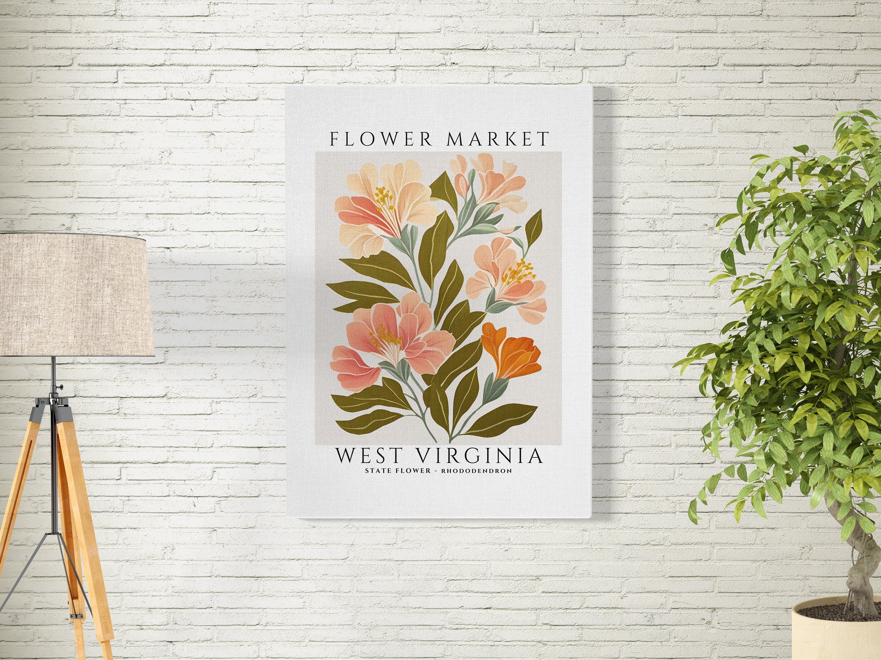 West Virginia State Flower Print West Virginia Flower Market - Etsy