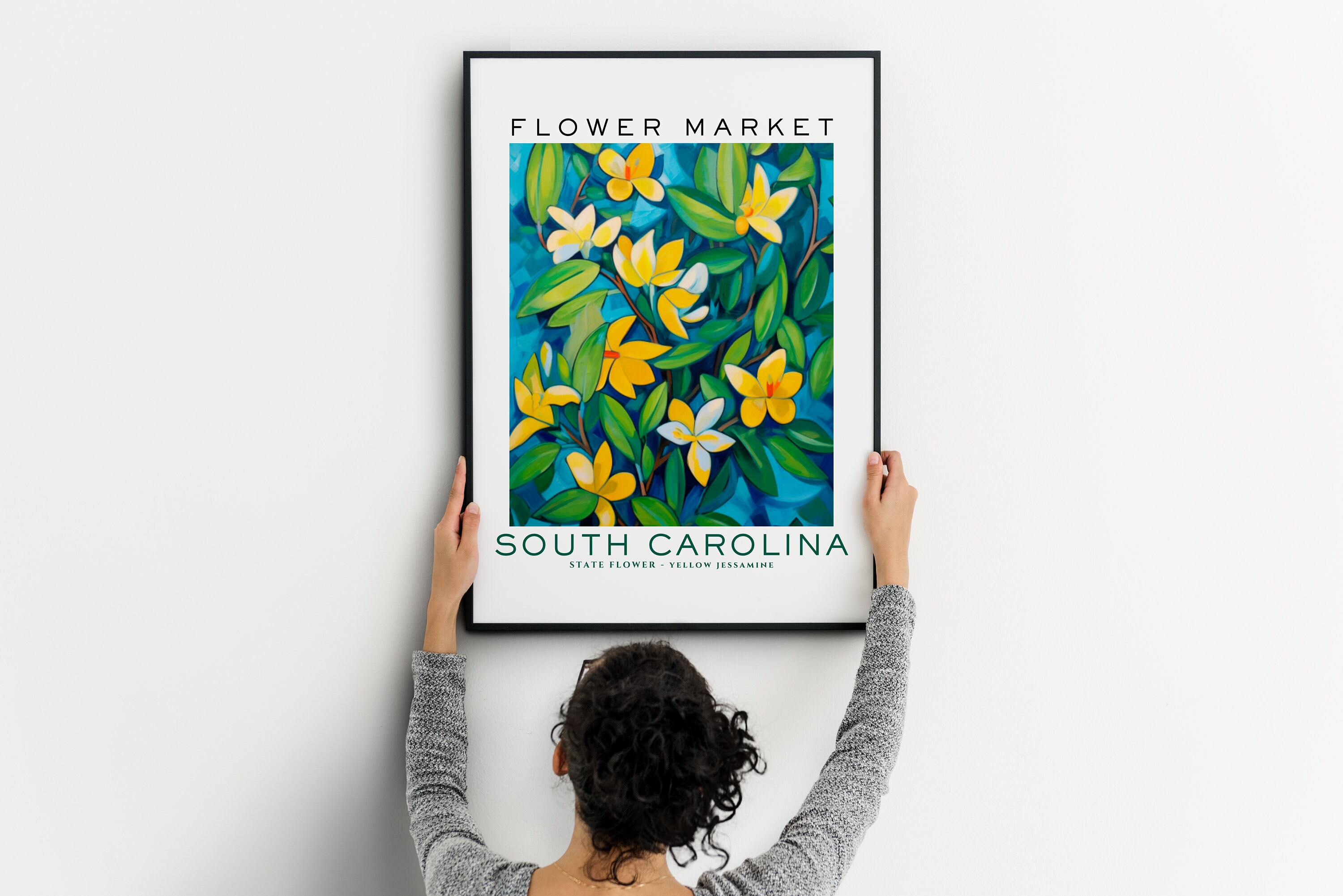 South Carolina State Flower Print South Carolina Flower - Etsy