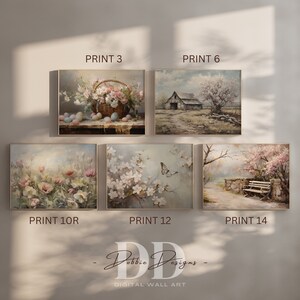 Vintage Spring and Easter Wall Art Set of 15 Prints, Vintage Spring ...