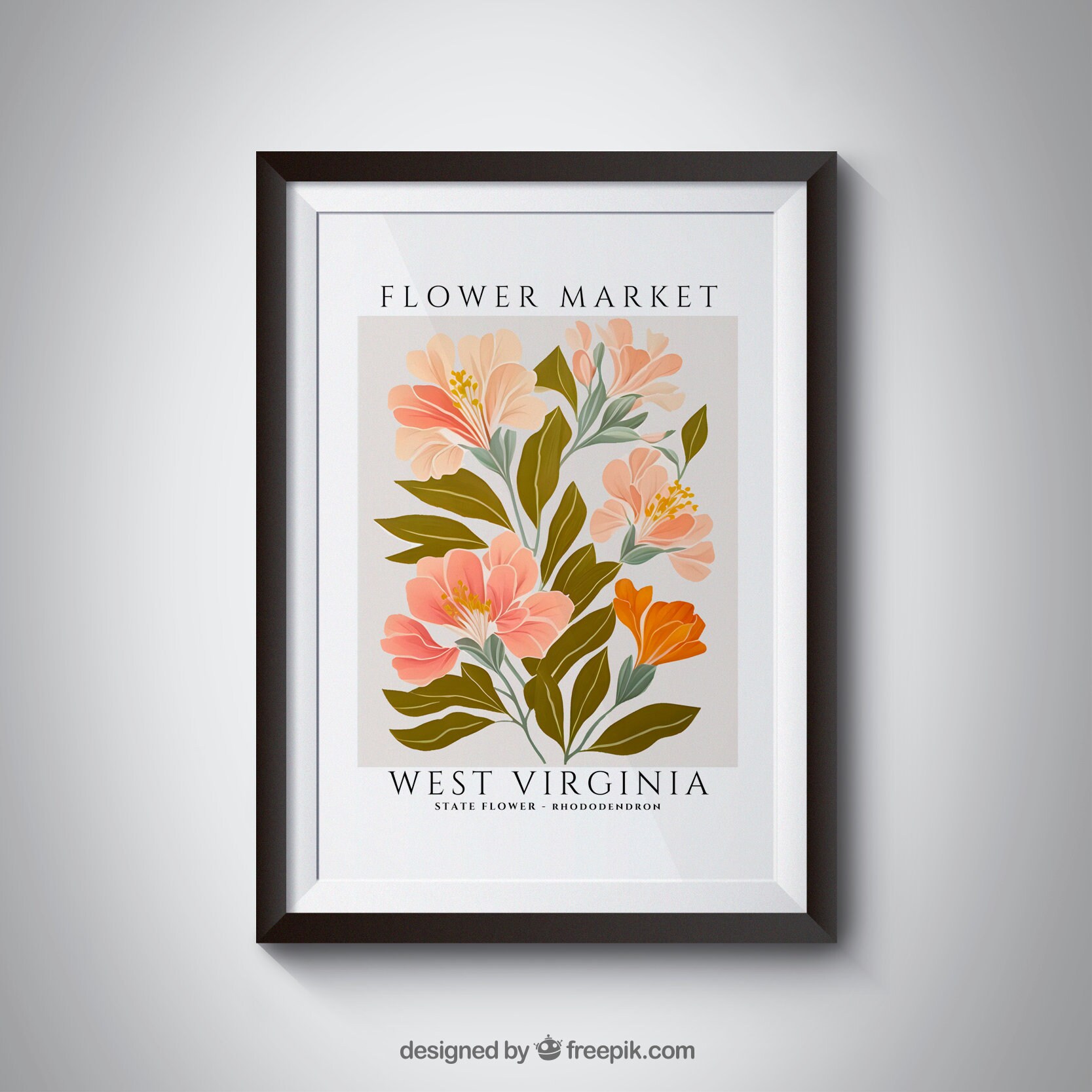 West Virginia State Flower Print West Virginia Flower Market - Etsy