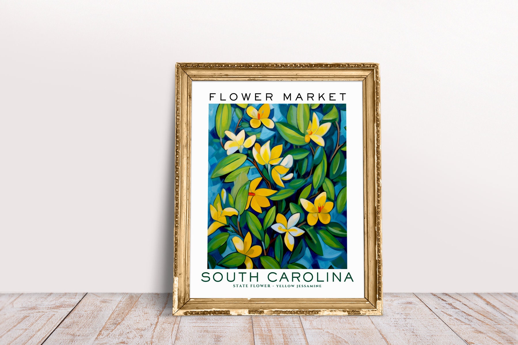 South Carolina State Flower Print South Carolina Flower - Etsy