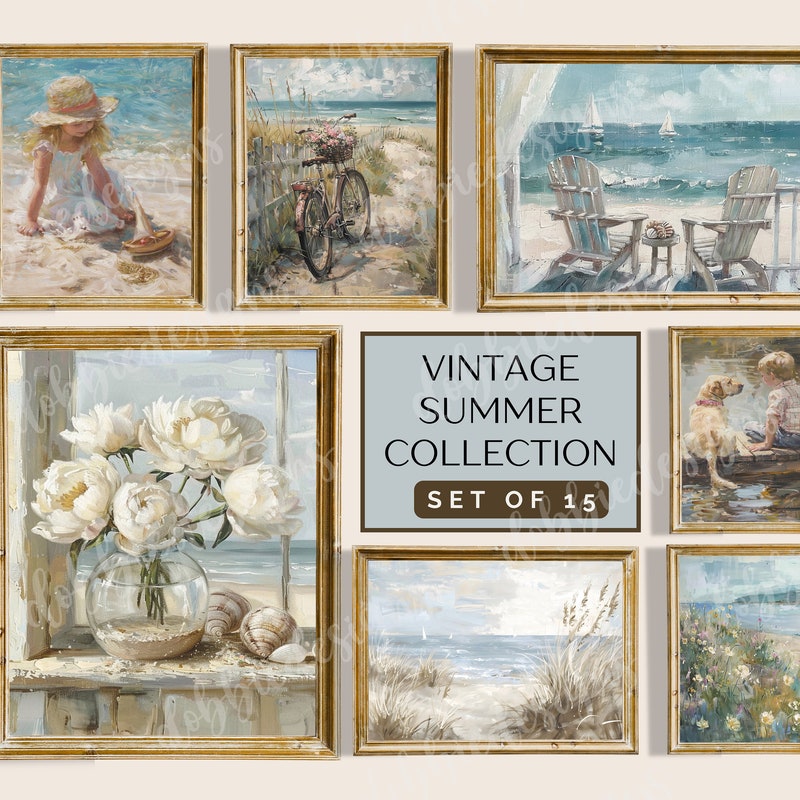 Vintage Beach Art - Etsy