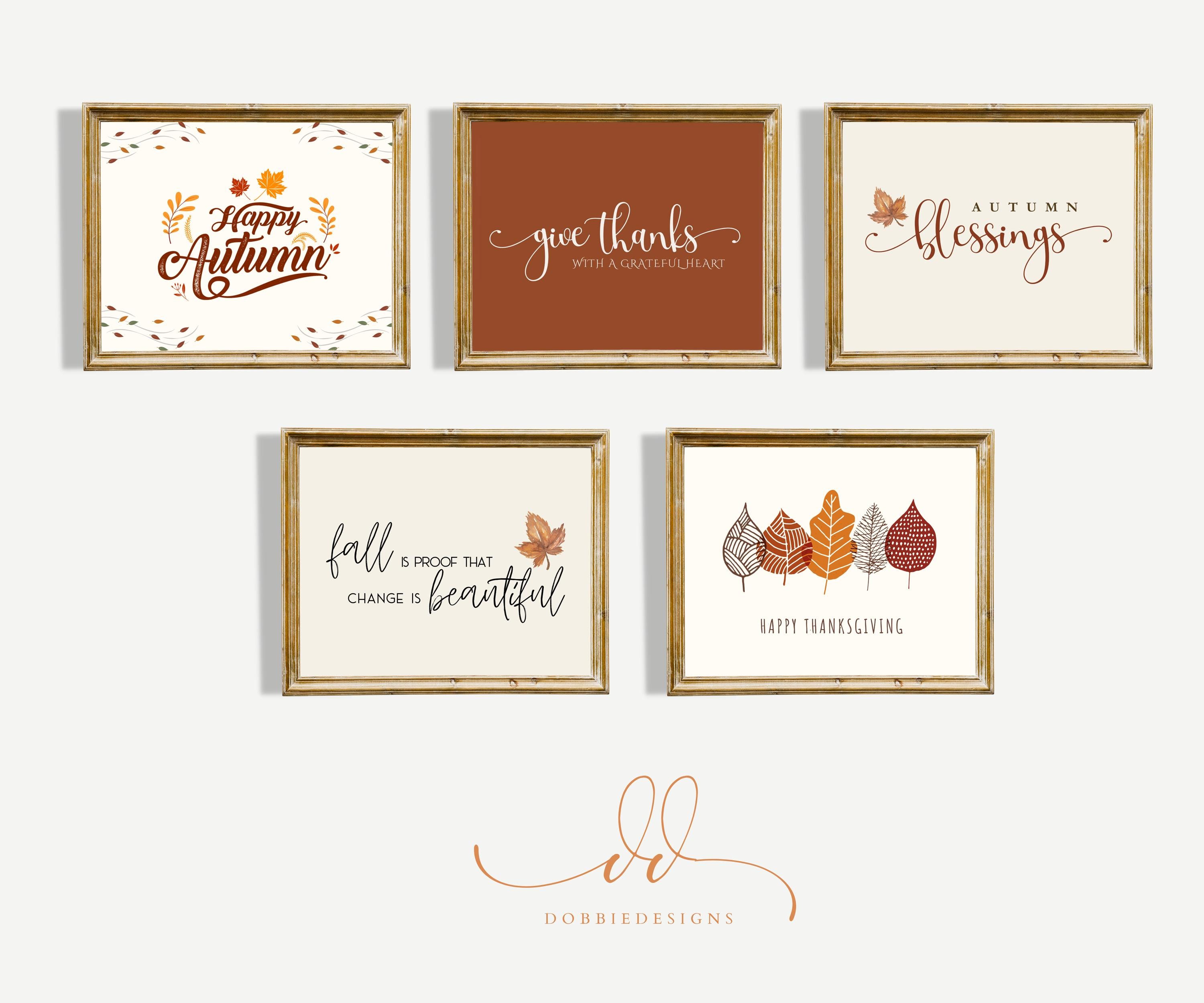 Thanksgiving Gallery Wall Art, Fall and Thanksgiving Mega Bundle ...