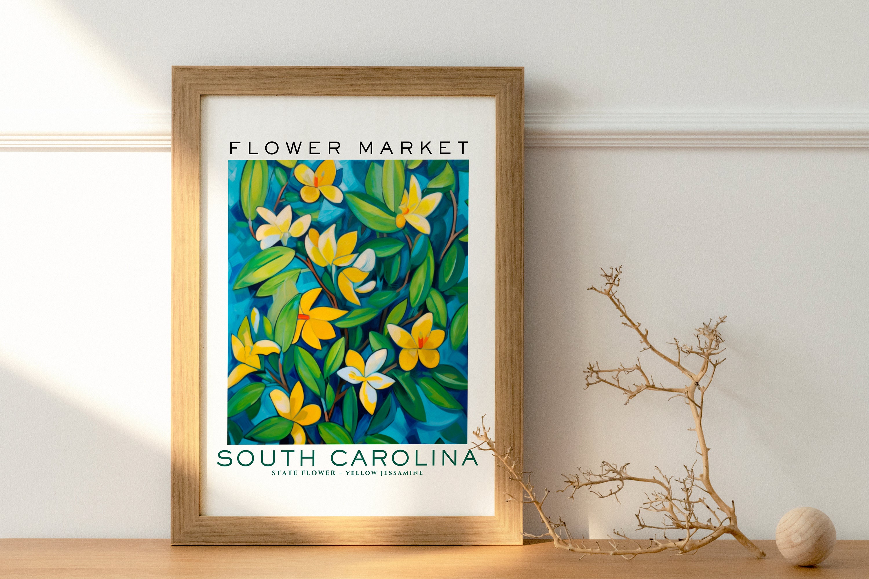 South Carolina State Flower Print South Carolina Flower - Etsy