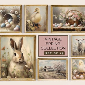 Vintage Gallery Set Four Seasons Wall Art Bundle Vintage Spring Summer ...