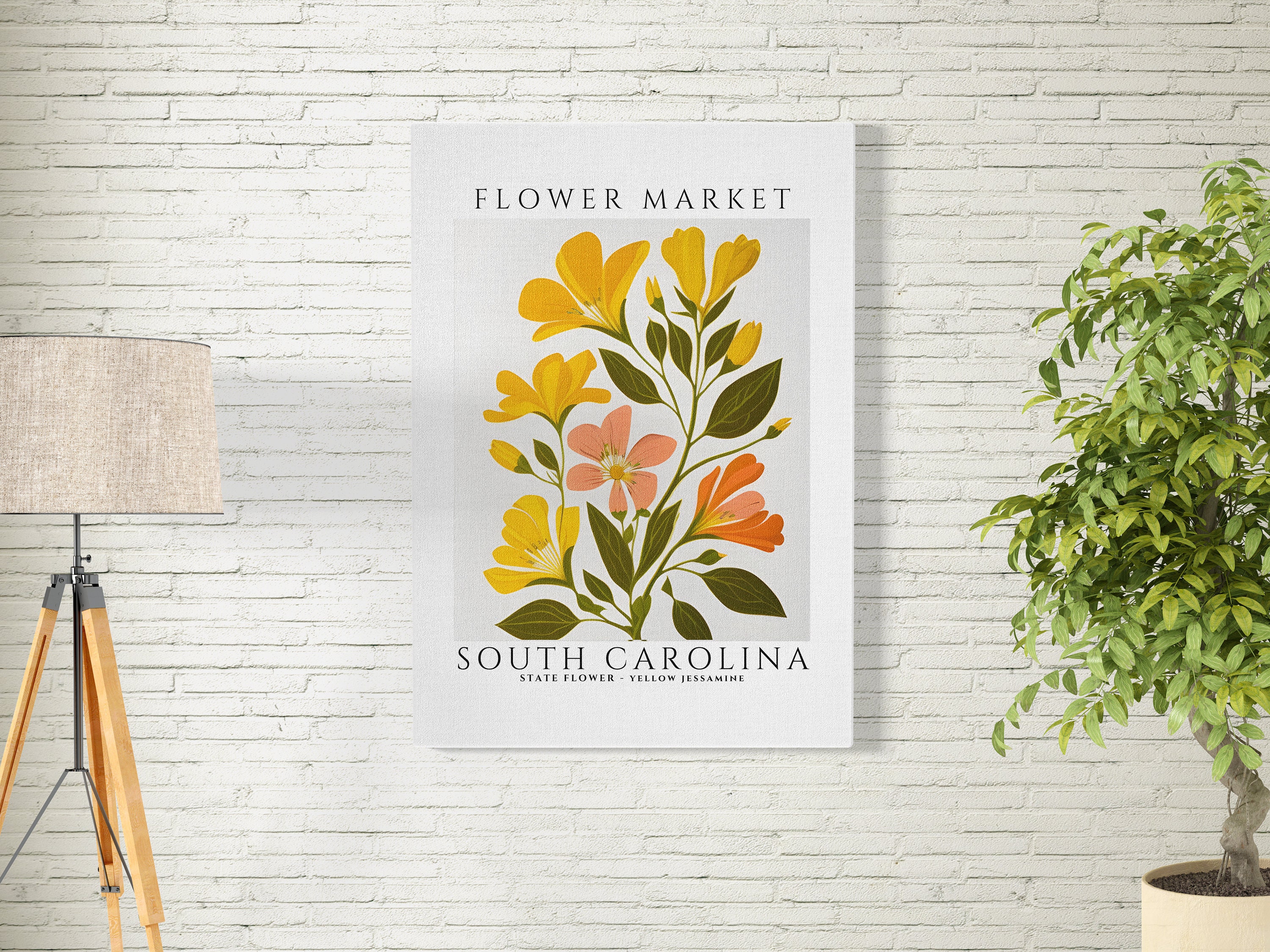South Carolina State Flower Print South Carolina Flower - Etsy