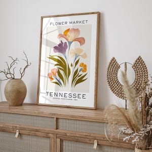Tennessee State Flower Print, Tennessee Flower Market Print, Iris Art ...