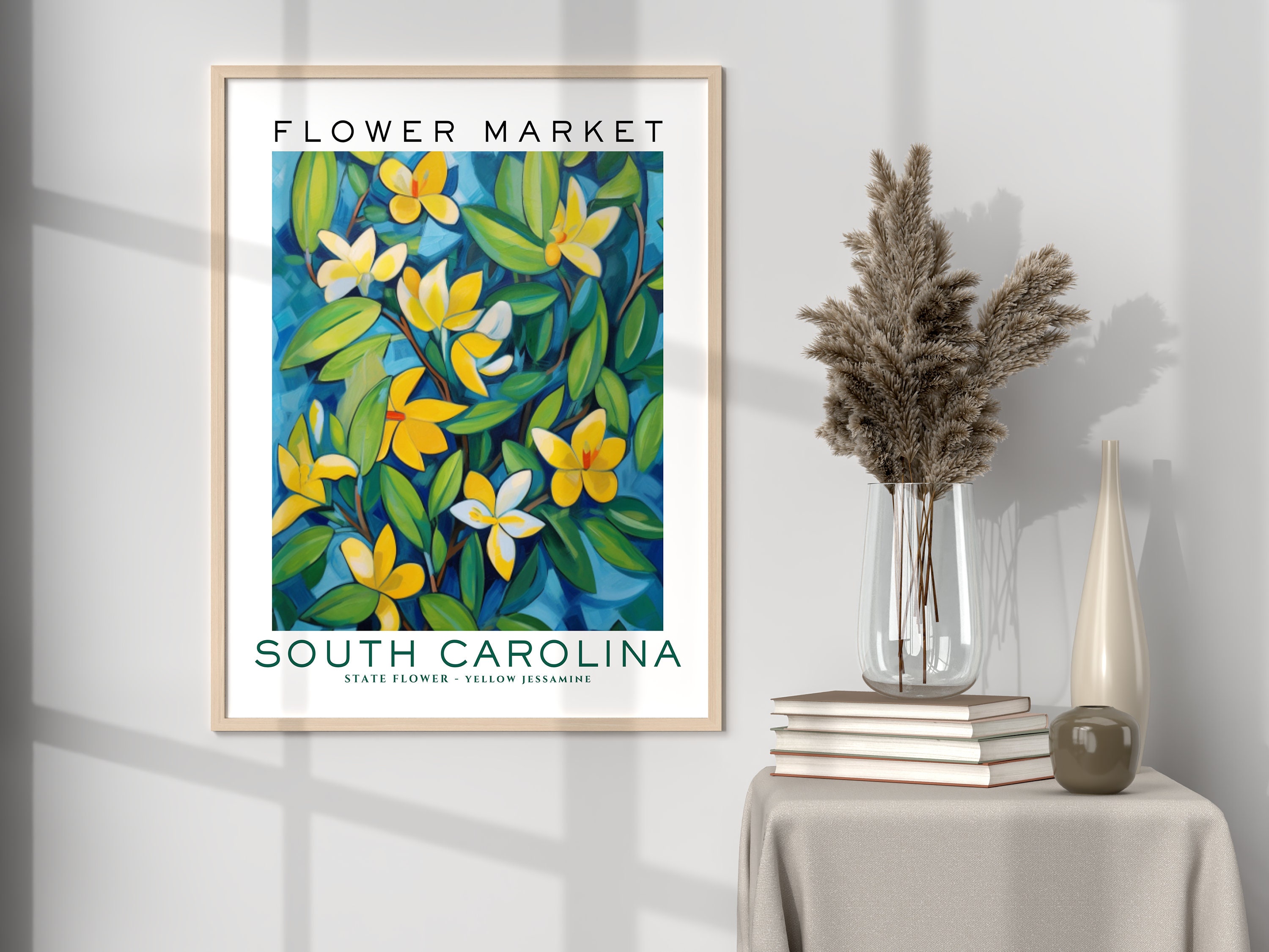 South Carolina State Flower Print South Carolina Flower - Etsy